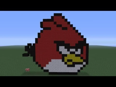 Minecraft Pixel Art Red Angry Bird Tutorial Tsmc Minecraft Wiki Fandom
