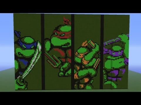 Pixel Art Showcase: TMNT Turtle Wall | Tsmc-minecraft Wiki | Fandom
