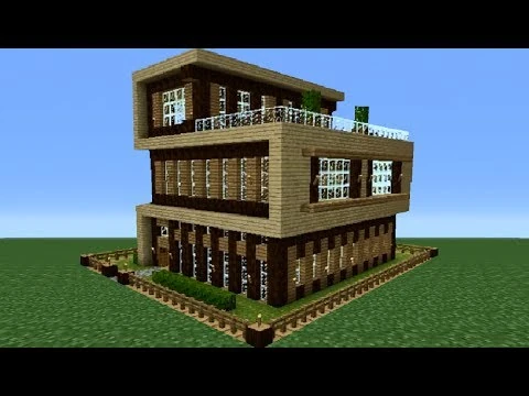 Minecraft 360: Modern House Tutorial (House Number 4) | Tsmc-minecraft ...