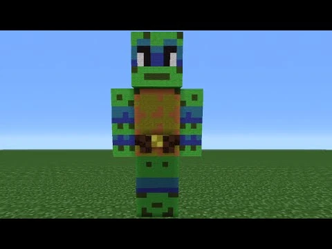 Minecraft Tutorial: How To Make A Teenage Mutant Ninja Turtle Statue ...