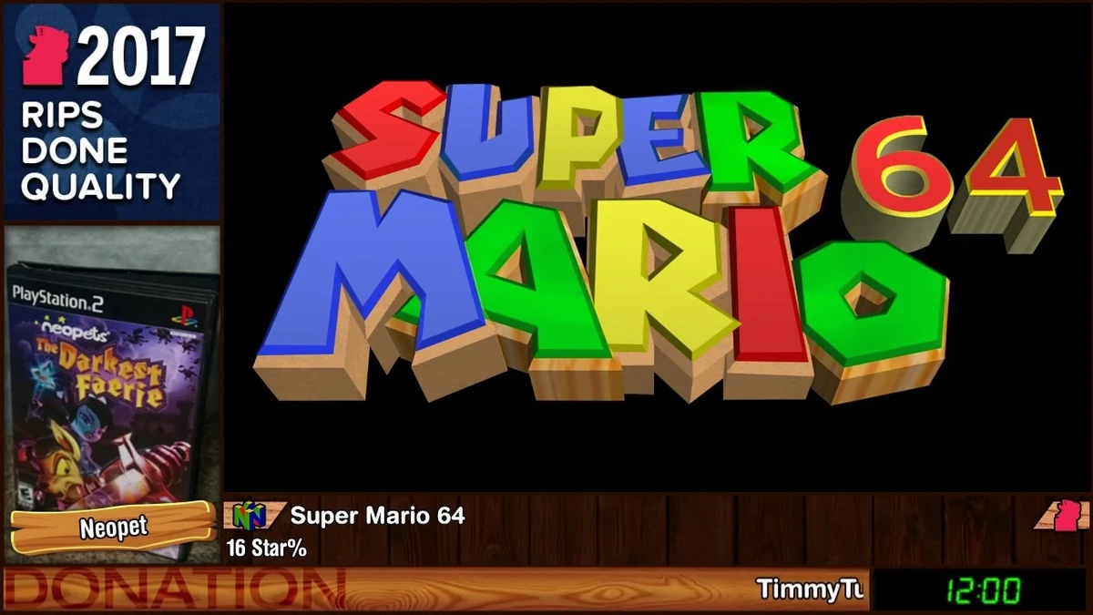 Super Mario 64 - 16 Star% in 15:24 - RDQ2017 | TimmyTurnersGrandDad ...