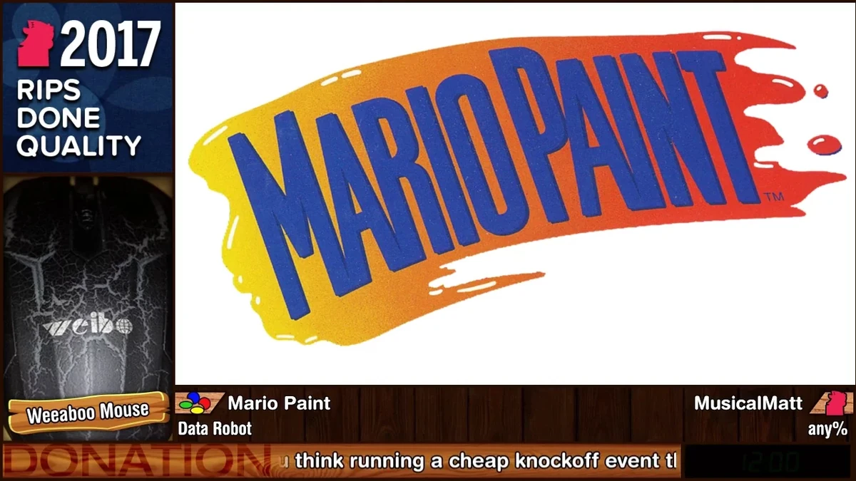 Mario Paint - Data Robot by MusicalMatt in 0:26 - RDQ2017 ...