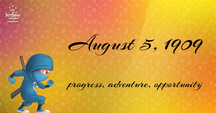 August 5, 1909 | TTS Fanonpedia Wiki | Fandom