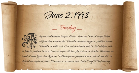 June 2, 1998 | The TTS Wiki | Fandom