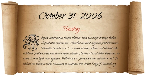 October 31, 2006 | The TTS Wiki | Fandom