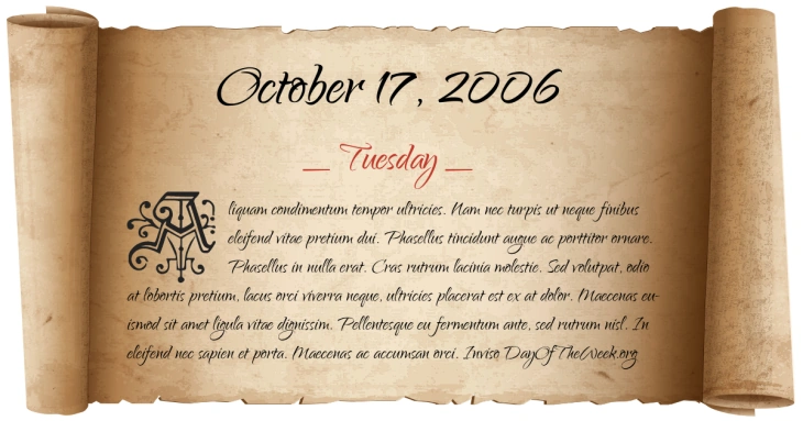 October 17, 2006 | The TTS Wiki | Fandom