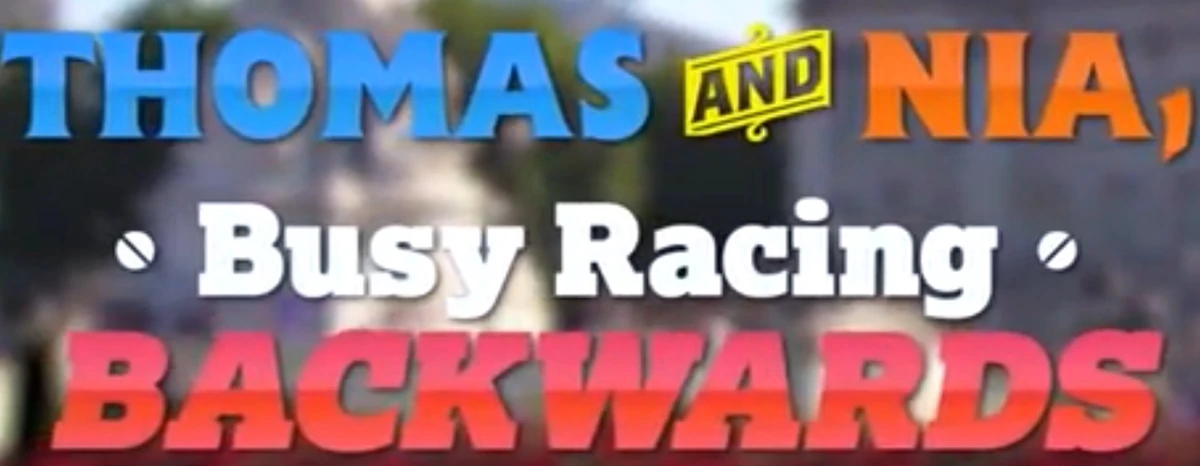 Thomas and Nia, Busy Racing Backwards | Thomas the Tank Engine Wiki ...
