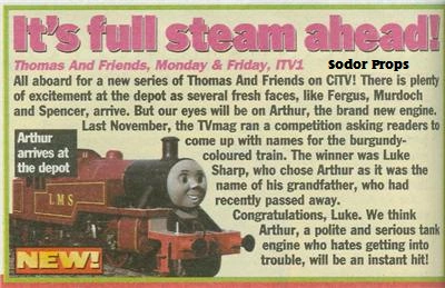 Arthur/Behind the Scenes | Thomas the Tank Engine Wikia | Fandom