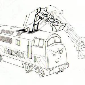 diesel thomas coloring pages