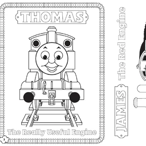 james from thomas the tank engine coloring page