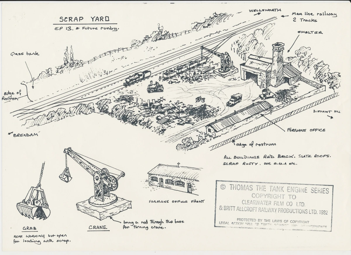 Crocks Scrap Yard (T&F)/Behind the Scenes | Thomas the Tank Engine Wiki ...