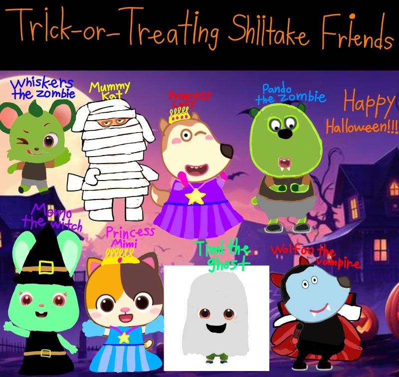 Trick-or-Treating Shiitake Friends | Tubers Channel Wiki | Fandom