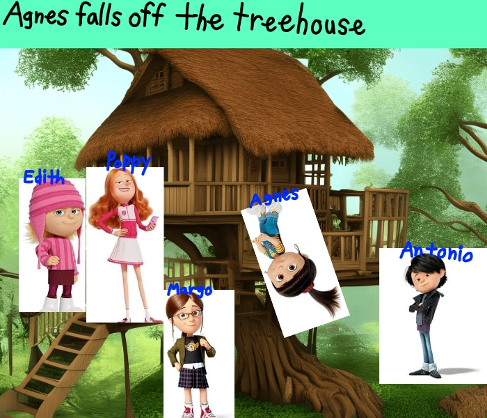 Agnes falls off the treehouse | Tubers Channel Wiki | Fandom