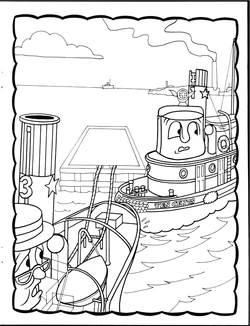 barge coloring page