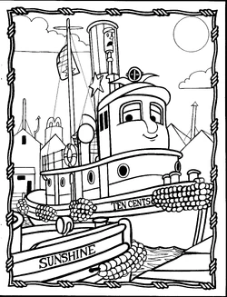 tugboat coloring pages