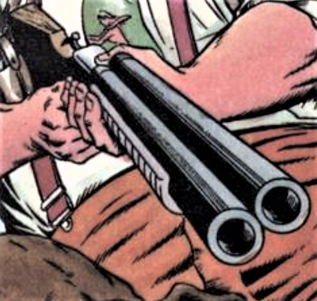 Cartoon Double Barrel Shotgun