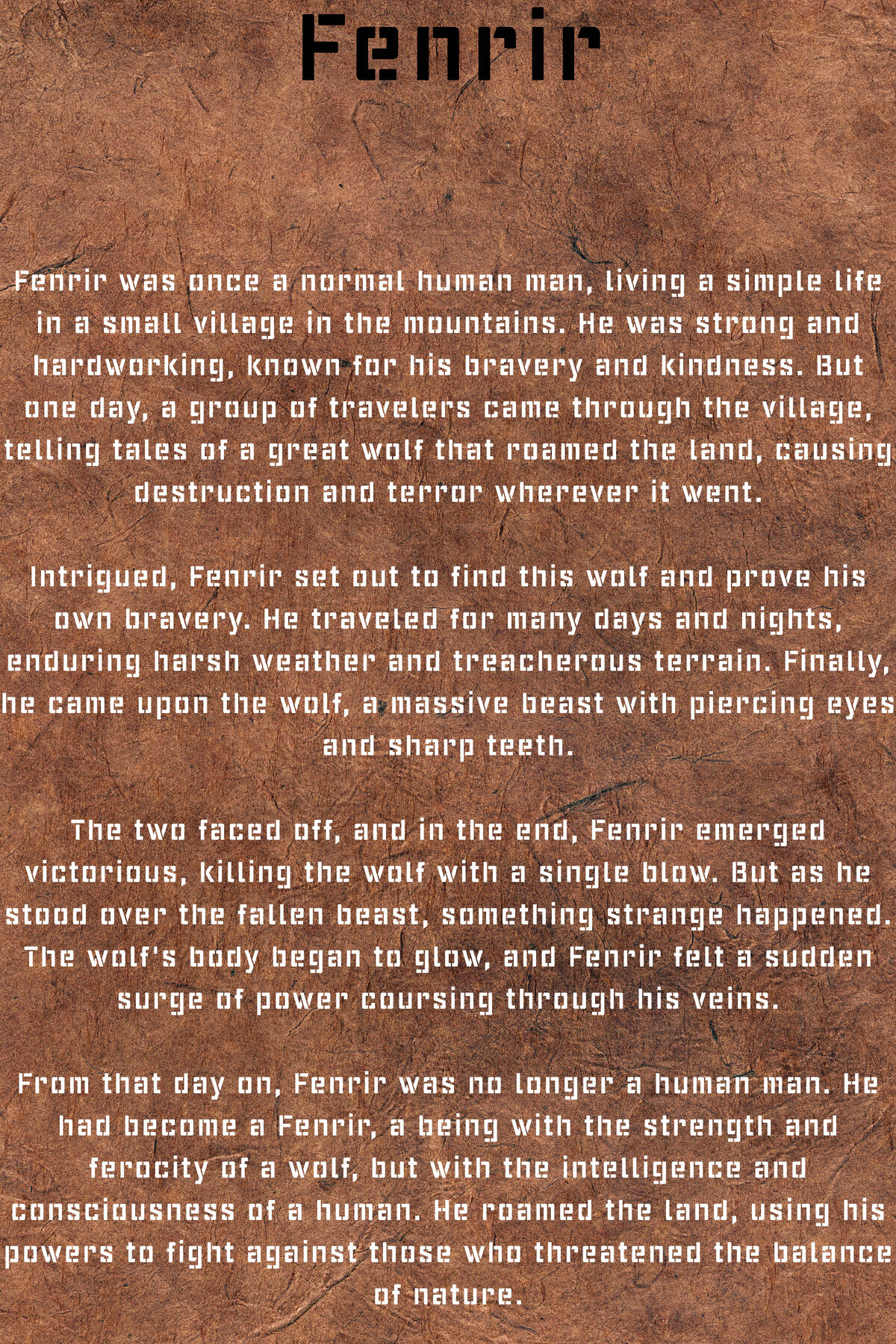 Fenrir The Walking Hero Wiki Fandom