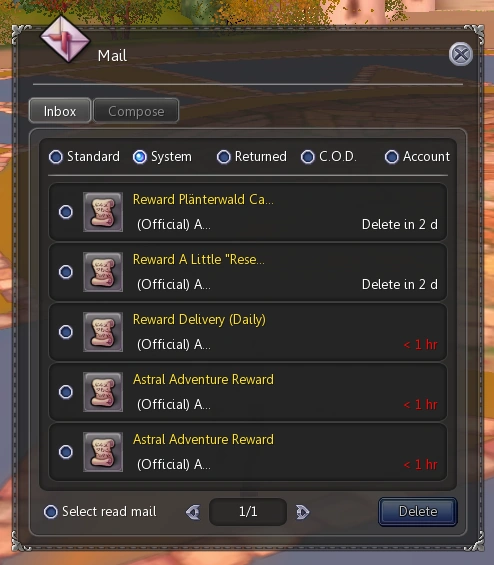 Mail | Astral Tale Wiki | Fandom