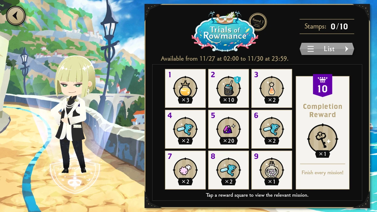 Trials of Rowmance/Stamp Missions | Twisted Wonderland Wiki | Fandom