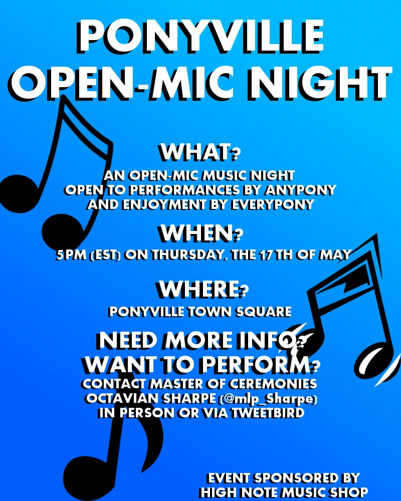Ponyville Open-Mic Night | Twitterponies Wiki | Fandom