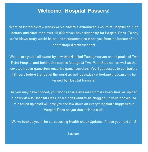 Hospital Pass: Healthcheck Update 1 | Two Point Hospital Wiki | Fandom