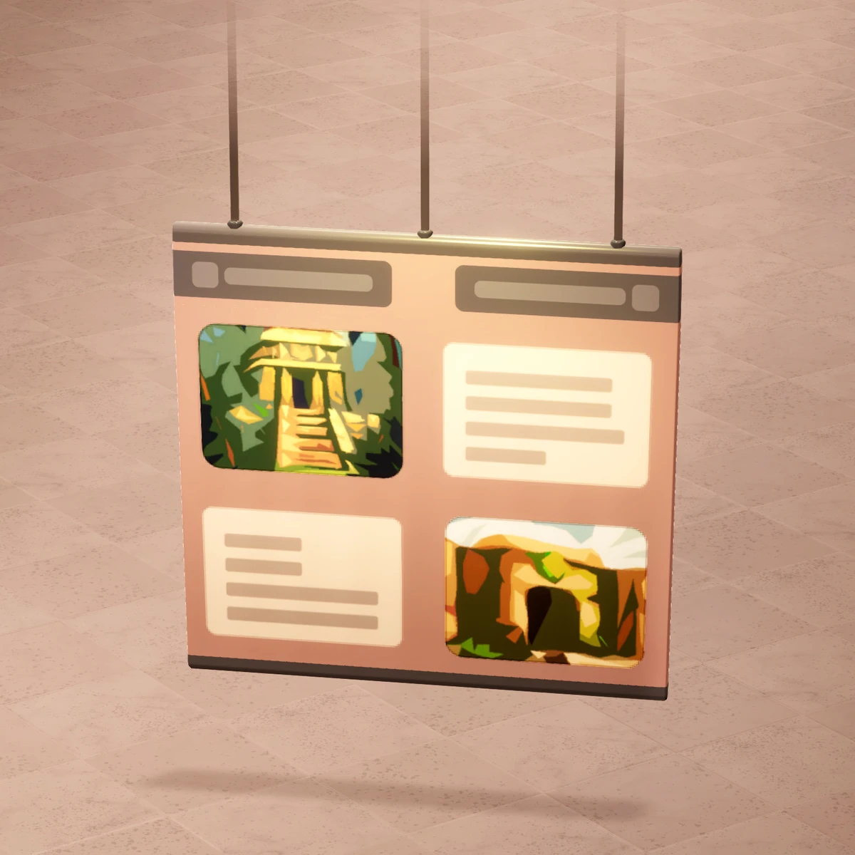 Wide Hanging Info Stand | Two Point Museum Wiki | Fandom