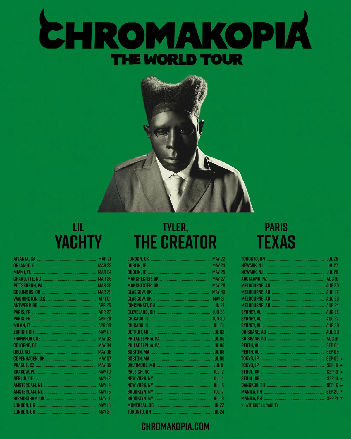 CHROMAKOPIA: THE WORLD TOUR | Tyler, the Creator Wiki | Fandom