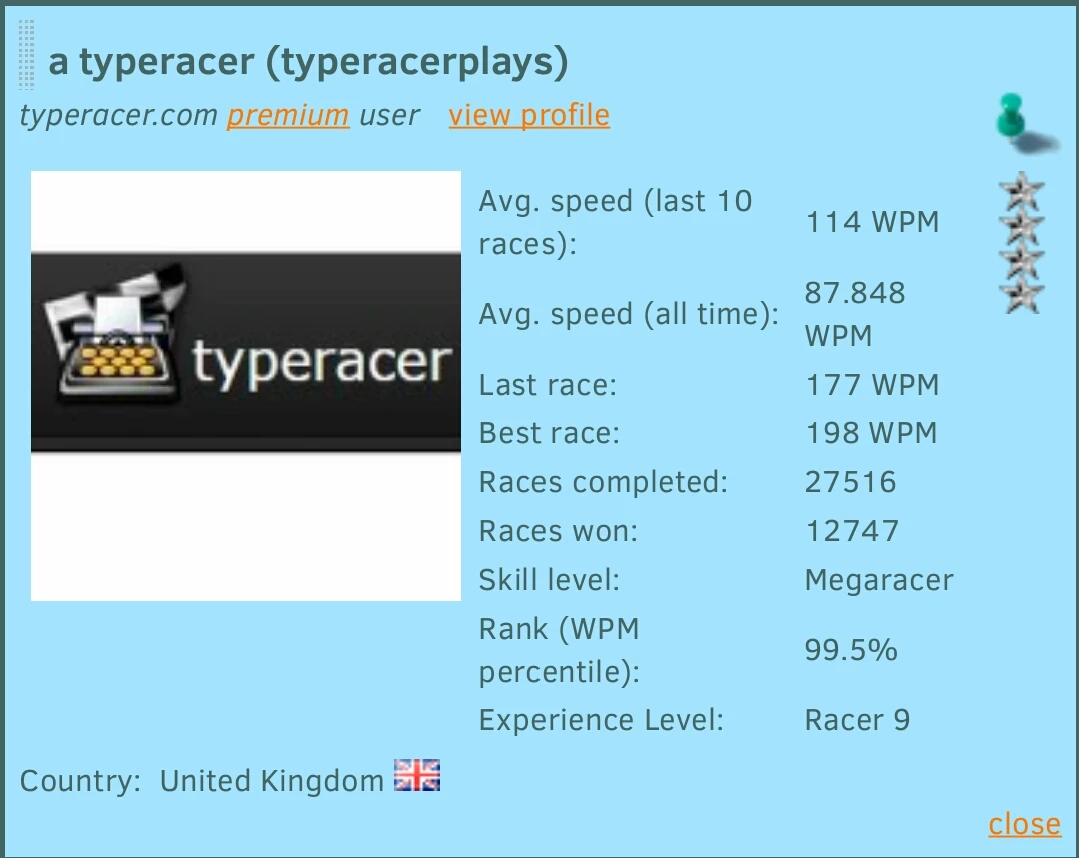 TypeRacer accounts | TypeRacer Wiki | Fandom