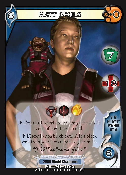 Matt Kohls (card) | Universal Fighting Wiki | Fandom