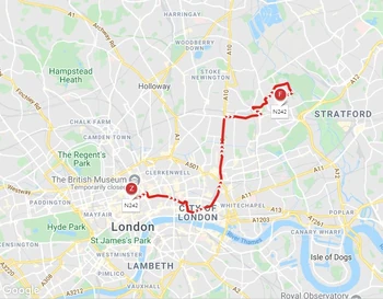 London Buses route N242 | UK Transport Wiki | Fandom