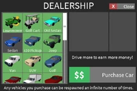 Vehicle Dealership | Ultimate Driving Universe Wiki | Fandom