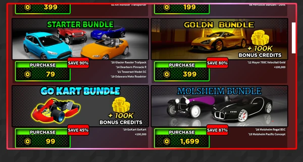 Bundles | Ultimate Driving Universe Wiki | Fandom