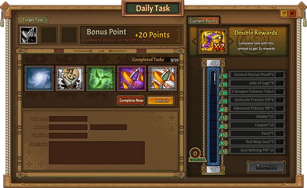 Daily Task | Unlimited Ninja Wiki | Fandom