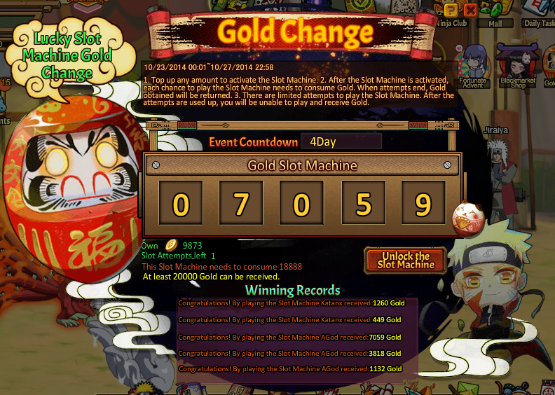 Gold Change | Unlimited Ninja Wiki | Fandom