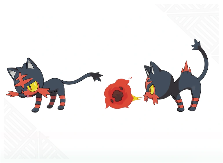 Legendary Fire Cat Pokemon
