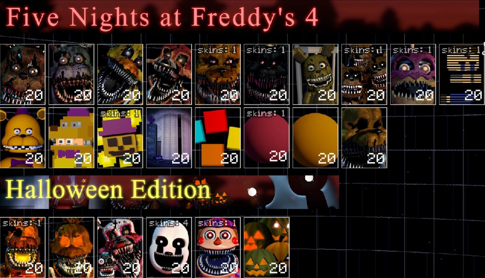 Imagen Fnaf 4 Characters In Five Nights At Freddy's: Fourth Generation