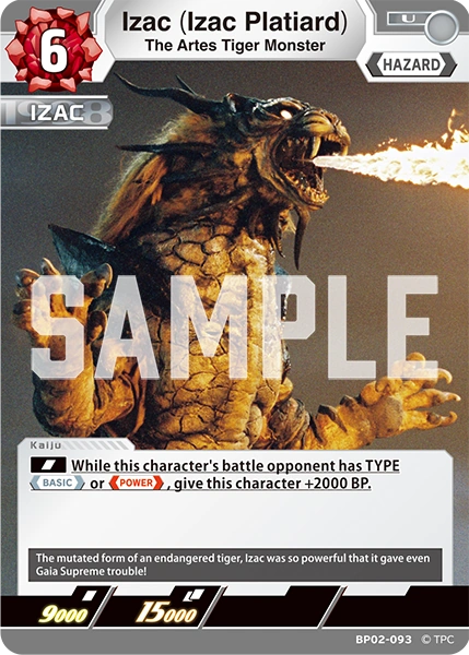 Izac (Izac Platiard), The Artes Tiger Monster | Ultraman Card Game Wiki ...