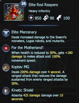 Red Reapers (With Elite Version) (Mercenary Squad: Heavy Infantry ...