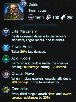 Defiler (Mercenary: Storm Troop) | Under-fire Wiki | Fandom