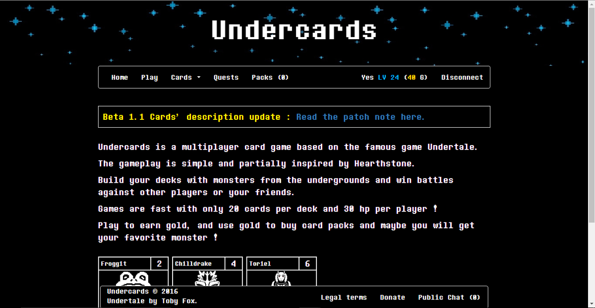 Welcome!/Previous Versions | Undercards Wikia | Fandom