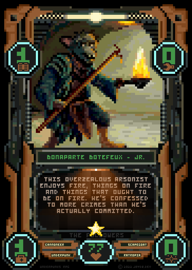 Bonaparte Botefeux - Jr. | Underpunks RPG Wiki | Fandom