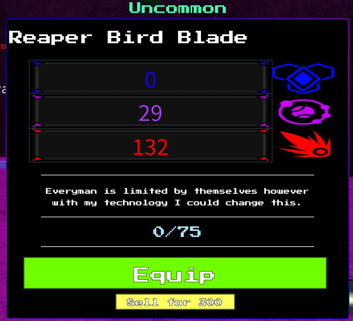 Reaper Bird Blade | Undertale Dungeon Alive Wiki | Fandom
