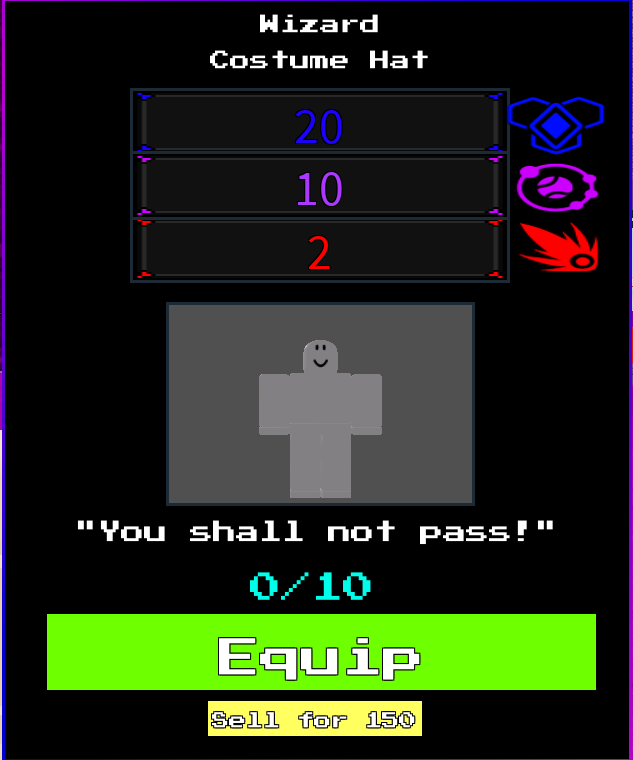 Wizard hat costume | Undertale Dungeons: Alive Official Wiki | Fandom