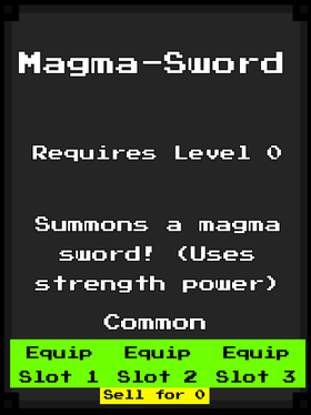 Magma Sword | Undertale Dungeons: Alive Official Wiki | Fandom