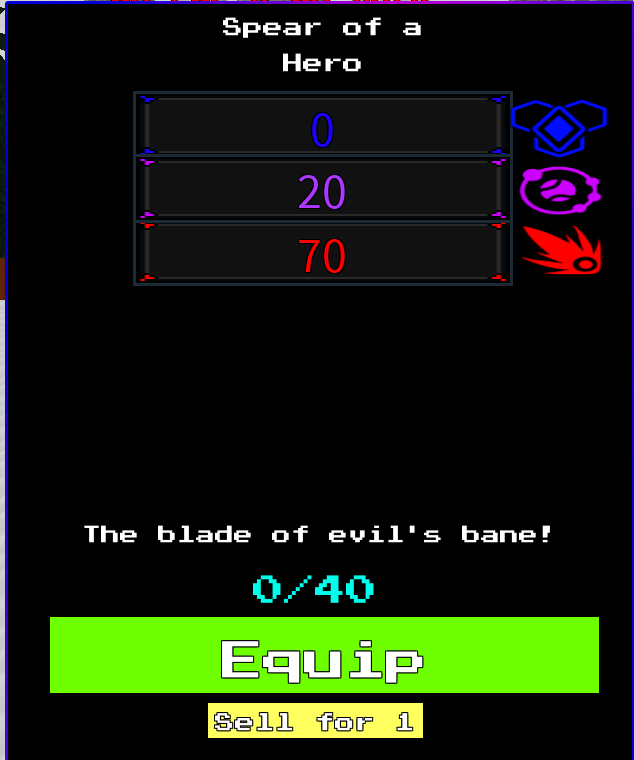 Spear of a hero | Undertale Dungeons: Alive Official Wiki | Fandom