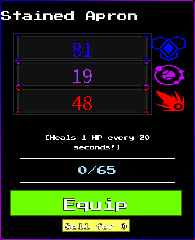 Stained Apron | Undertale Dungeons: Alive Official Wiki | Fandom