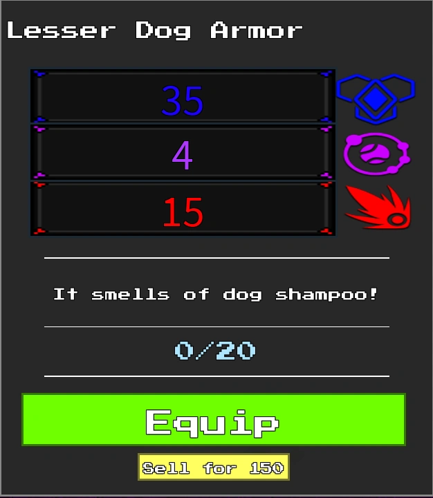 Lesser Dog Armor | Undertale Dungeons: Alive Official Wiki | Fandom