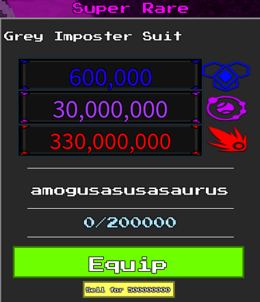 Grey Imposter Armor | Undertale Dungeons: Alive Official Wiki | Fandom