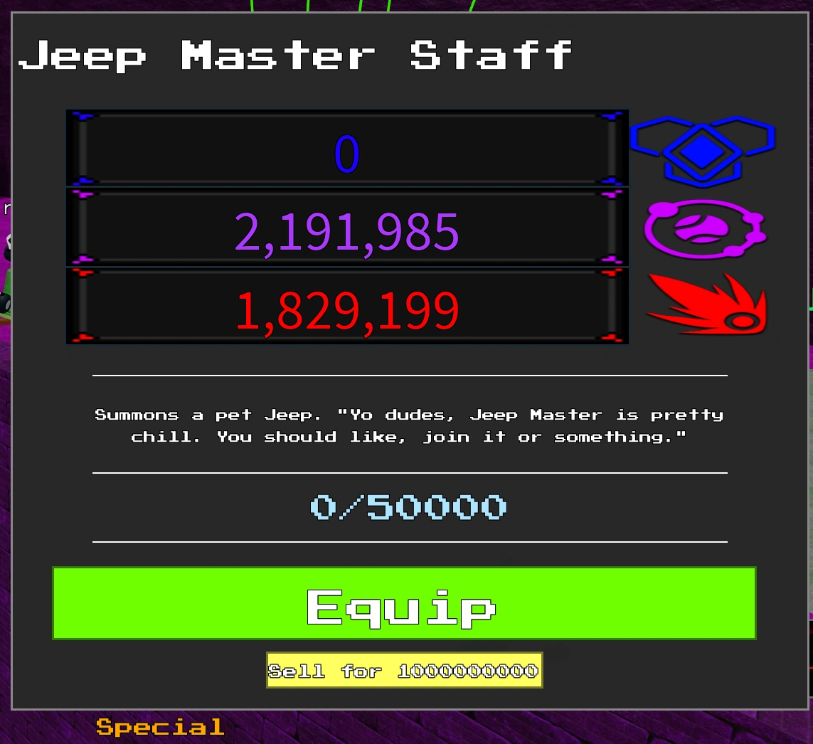 Jeep Master Staff | Undertale Dungeons: Alive Official Wiki | Fandom