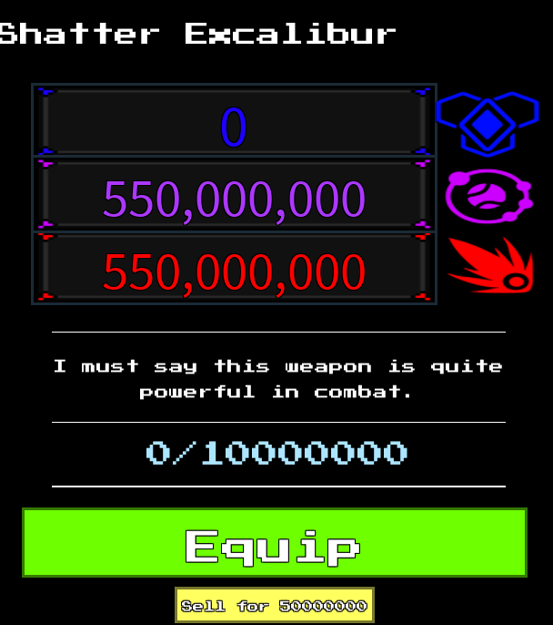 Shattered Excalibur | Undertale Dungeons: Alive Official Wiki | Fandom